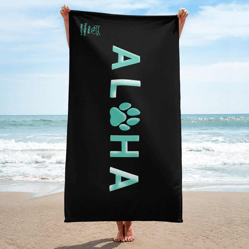 Paw Print MHS Beach Towel – Maui Humane Society